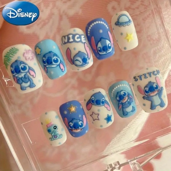 Makeup | Disney Stitch Fake Press On Nails Nwt | Poshmark